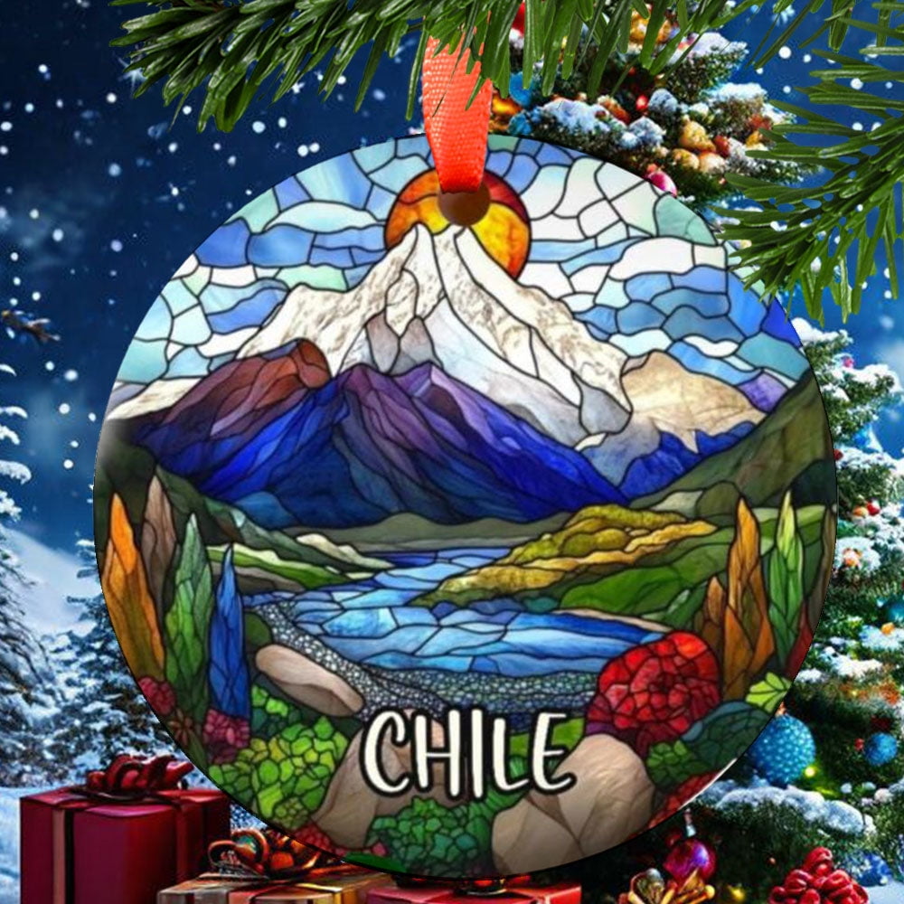 Chile Christmas Ornament, Ceramic, Acrylic - Polynesia Travel Souvenir ...
