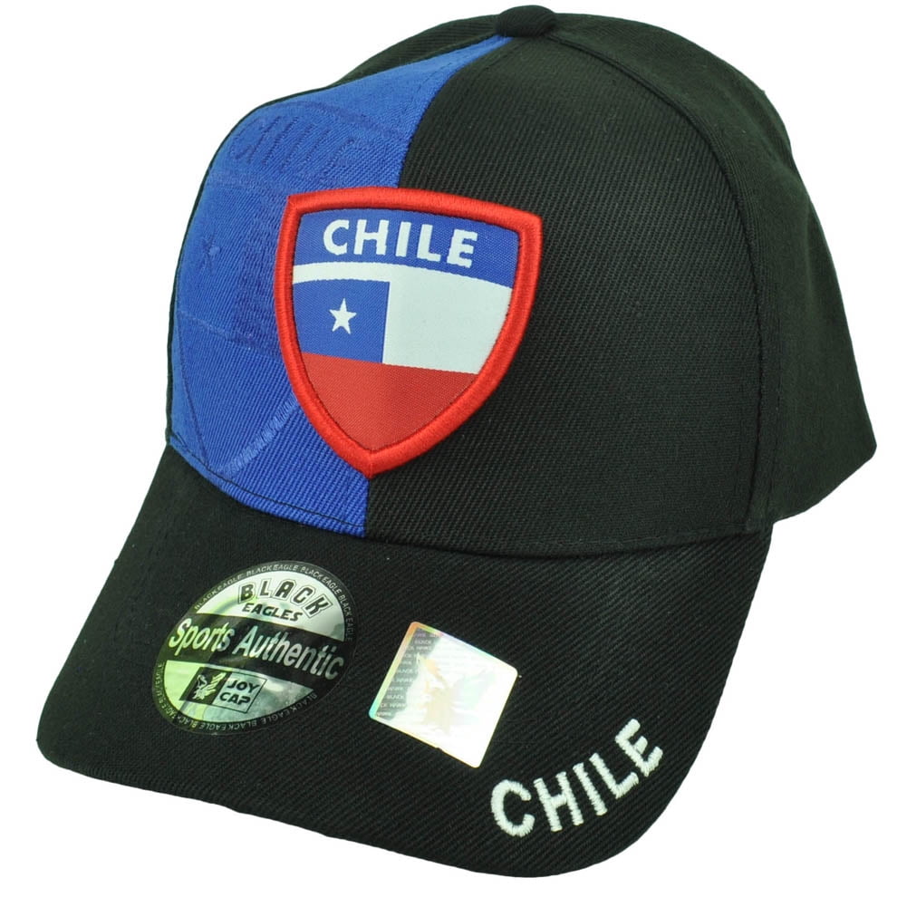 Chile Country Flag Black Royal Hat Cap Gorra Curved Bill Adjustable ...