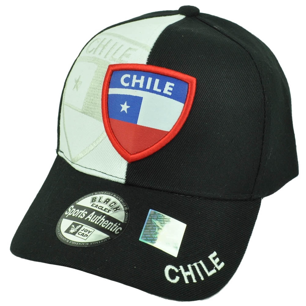 Chile Country Flag Black White Hat Cap Gorra Curved Bill Adjustable ...