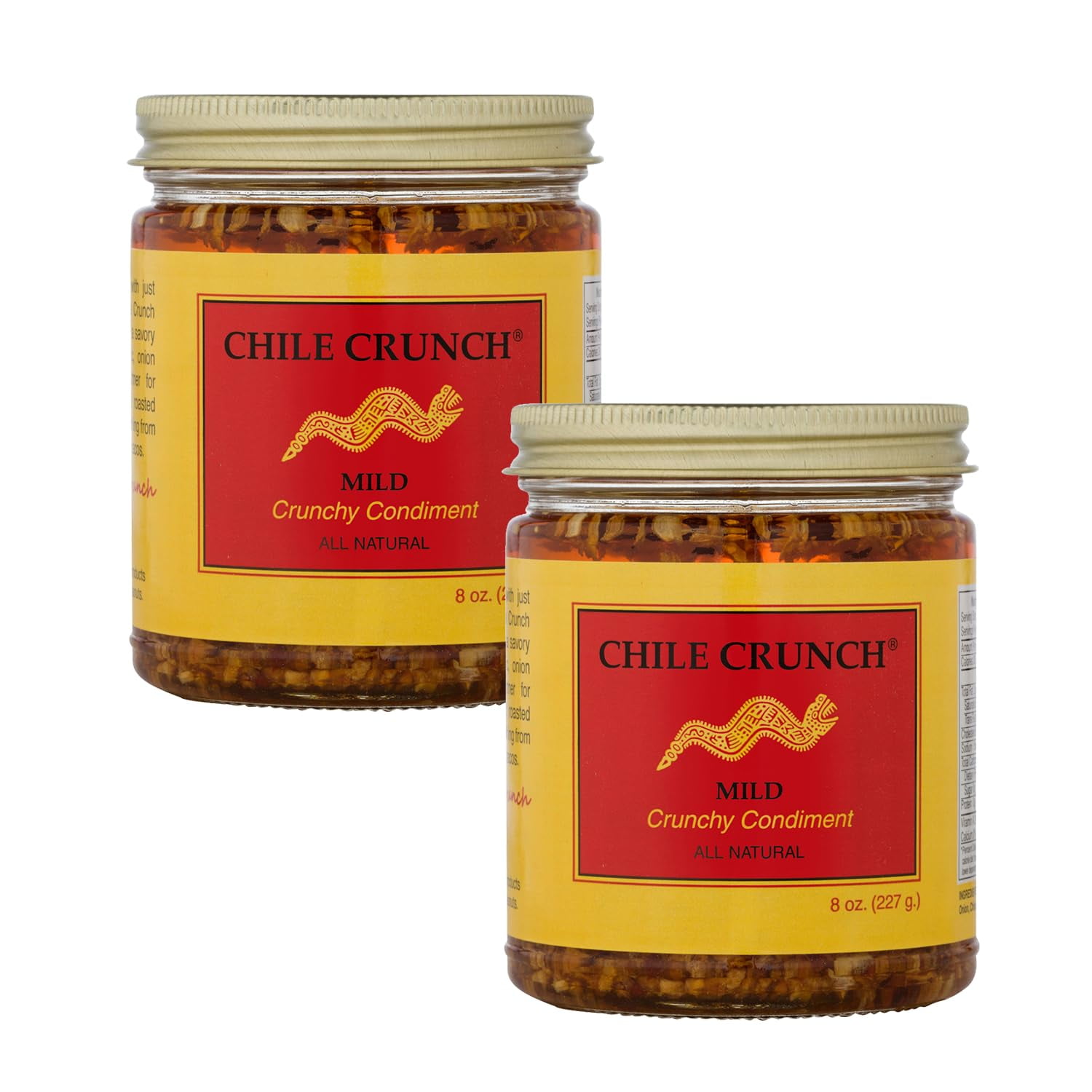 Chile Crunch-A Crunchy All Natural Spicy Condiment Mild Flavor 2 Jars ...