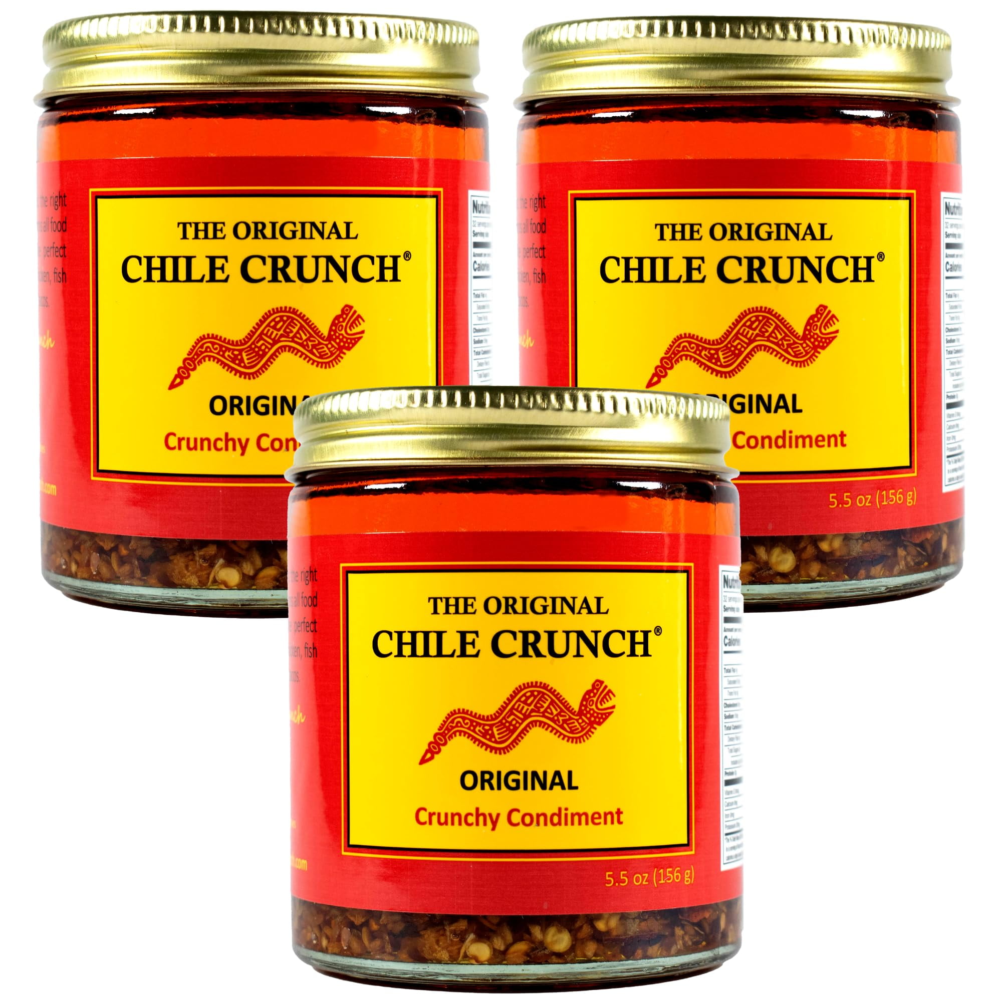 Chile Crunch - A Crunchy All Natural Spicy Condiment (Original) - 3 Jar ...