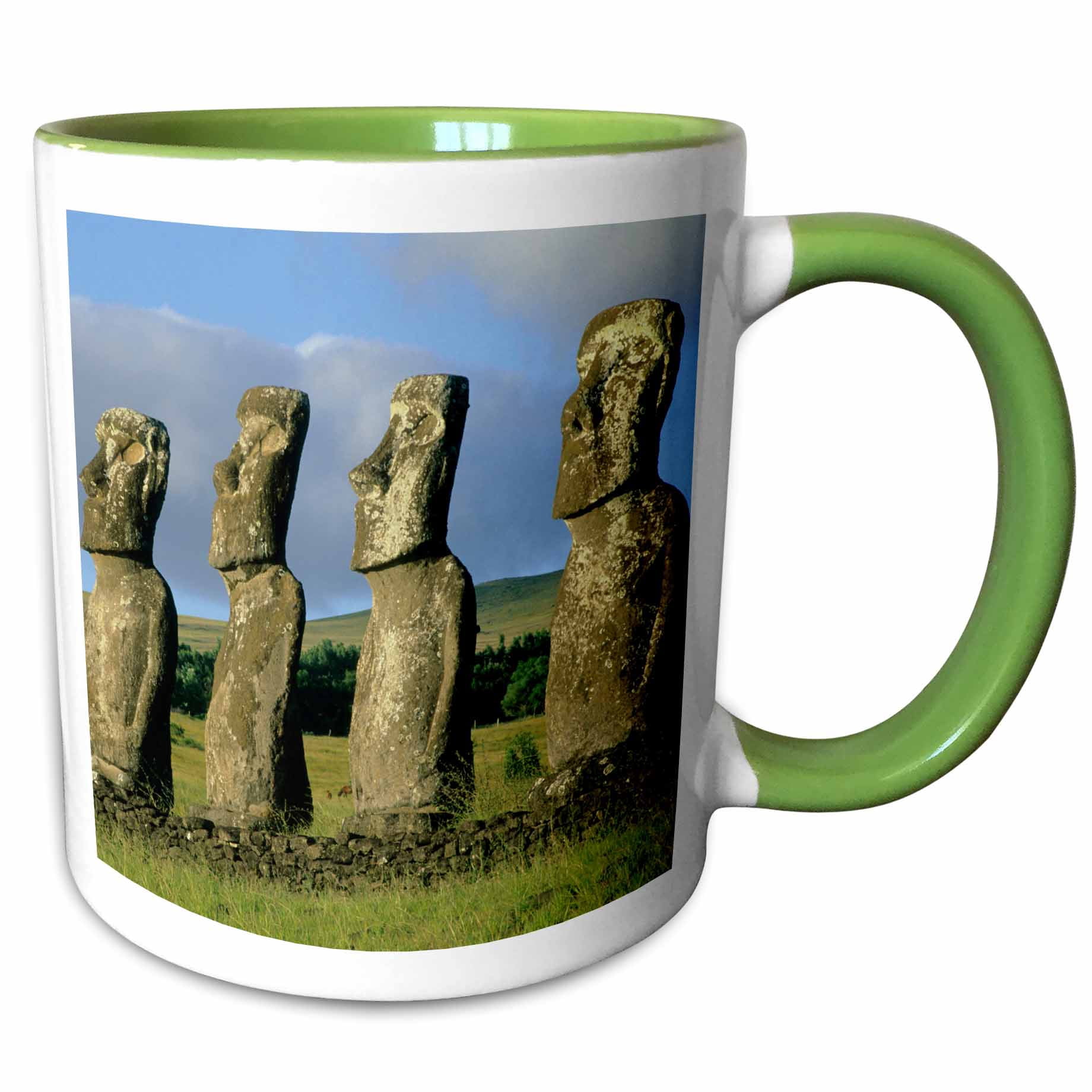 3drose, Chile, Easter Island, Ahu Akivi, Moai Statues - Sa05 Ksc0009 ...
