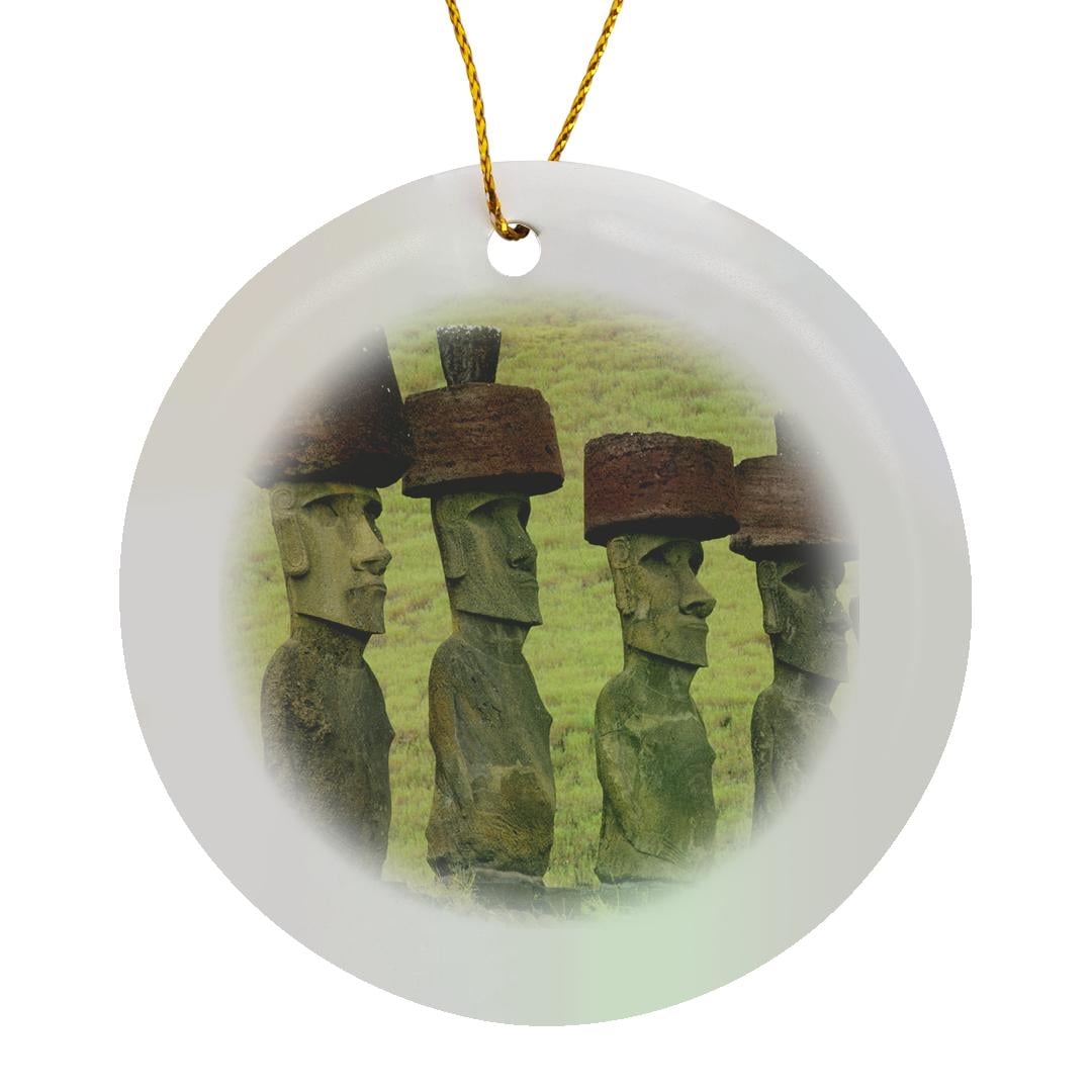 Chile, Easter Island, Ahu Akivi, Moai Statues - Sa05 Ksc0010 - Kevin ...