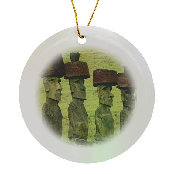 3drose, Chile, Easter Island, Ahu Akivi, Moai Statues - Sa05 Ksc0010 - Kevin Schafer, Circle ...