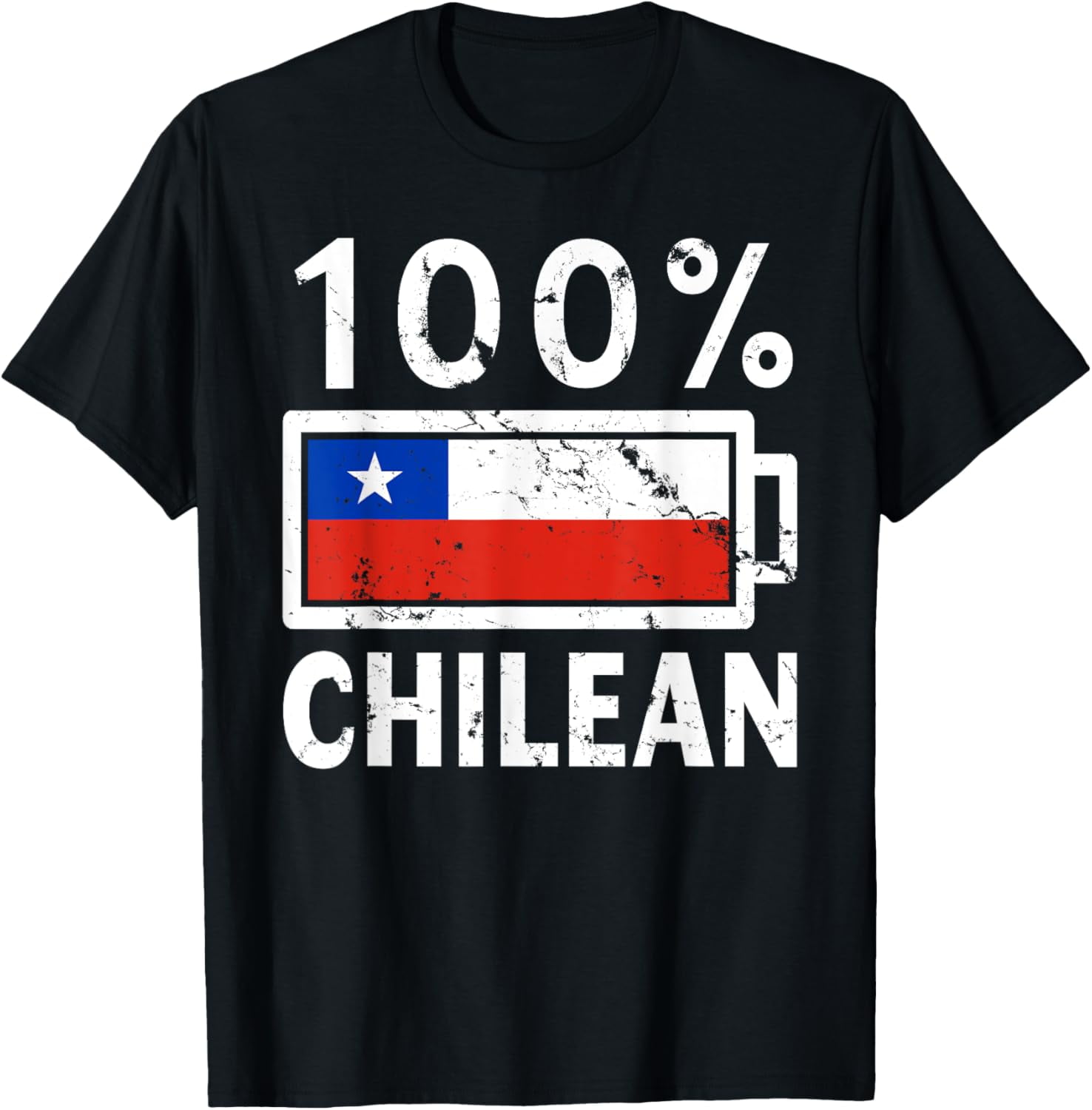 Chile Flag | 100% Chilean Battery Power Tee T-Shirt - Walmart.com