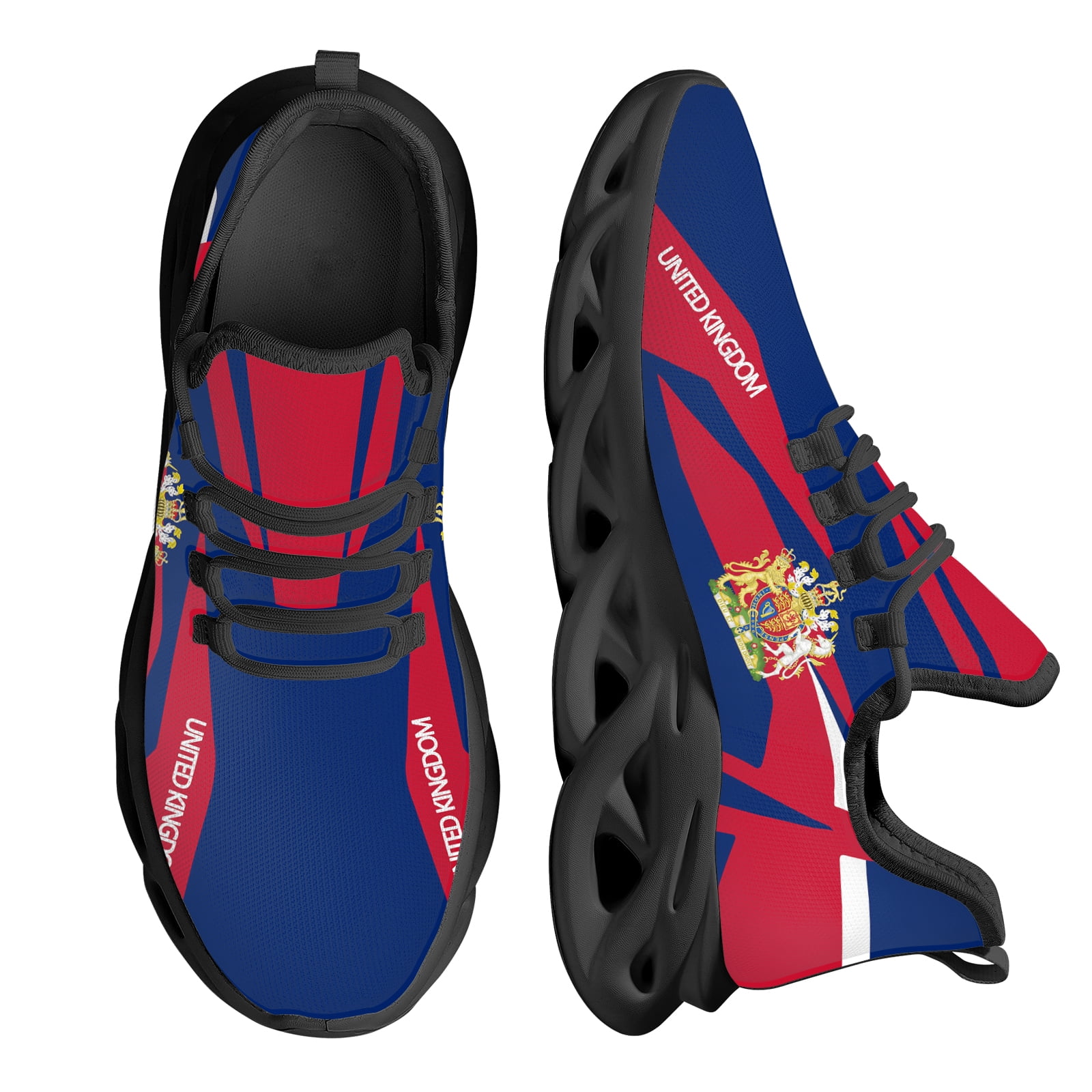 Chile Flag Breathable Casual Flat Shoes Light Lace Up Student Walking ...