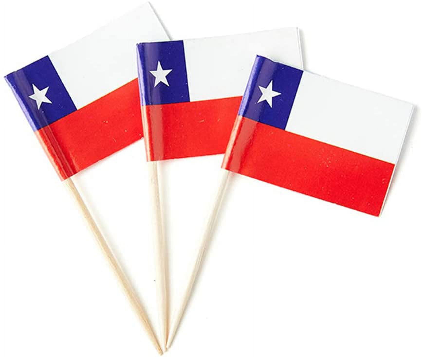 Chile Flag Chilean Small Toothpick Mini Stick Flags Decorations (100 ...
