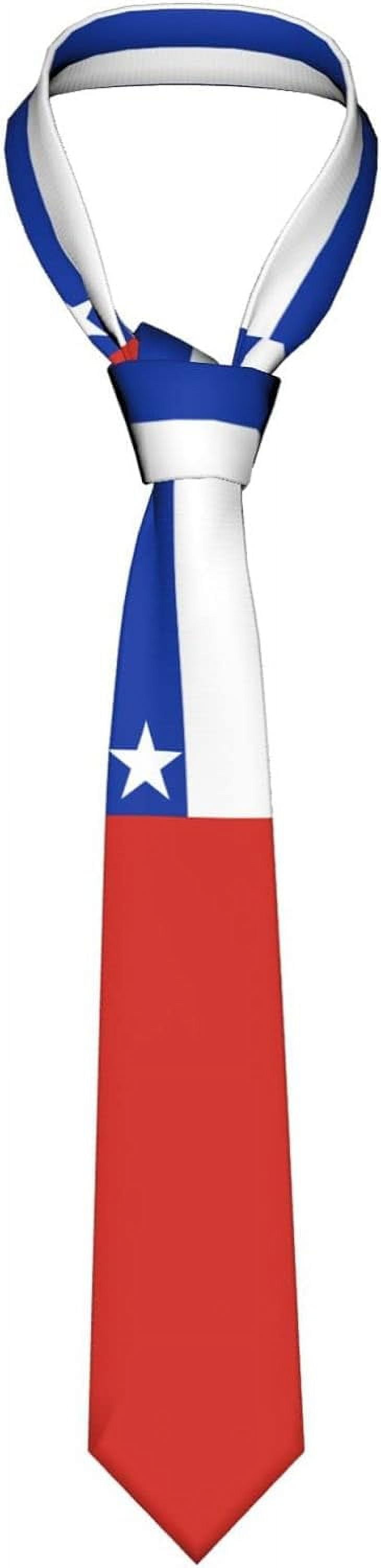 Chile Flag Chilean Striped Necktie Men Neck Ties Mens Party Business ...