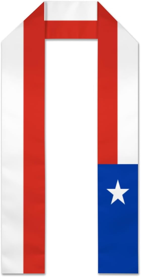 Chile Flag Graduation Stole Graduate Shawl Sash Scraf Gift For Abroad ...