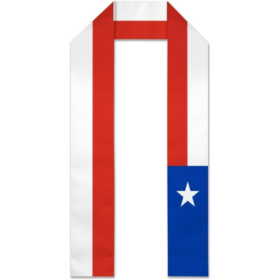 Chile Flag Graduation Stole Graduate Shawl Sash Scraf Gift For Abroad ...