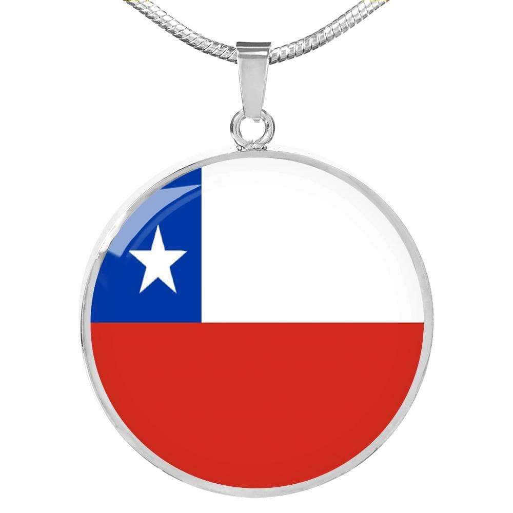 Chile Flag Necklace Stainless Steel or 18k Gold 18-22" - Walmart.com