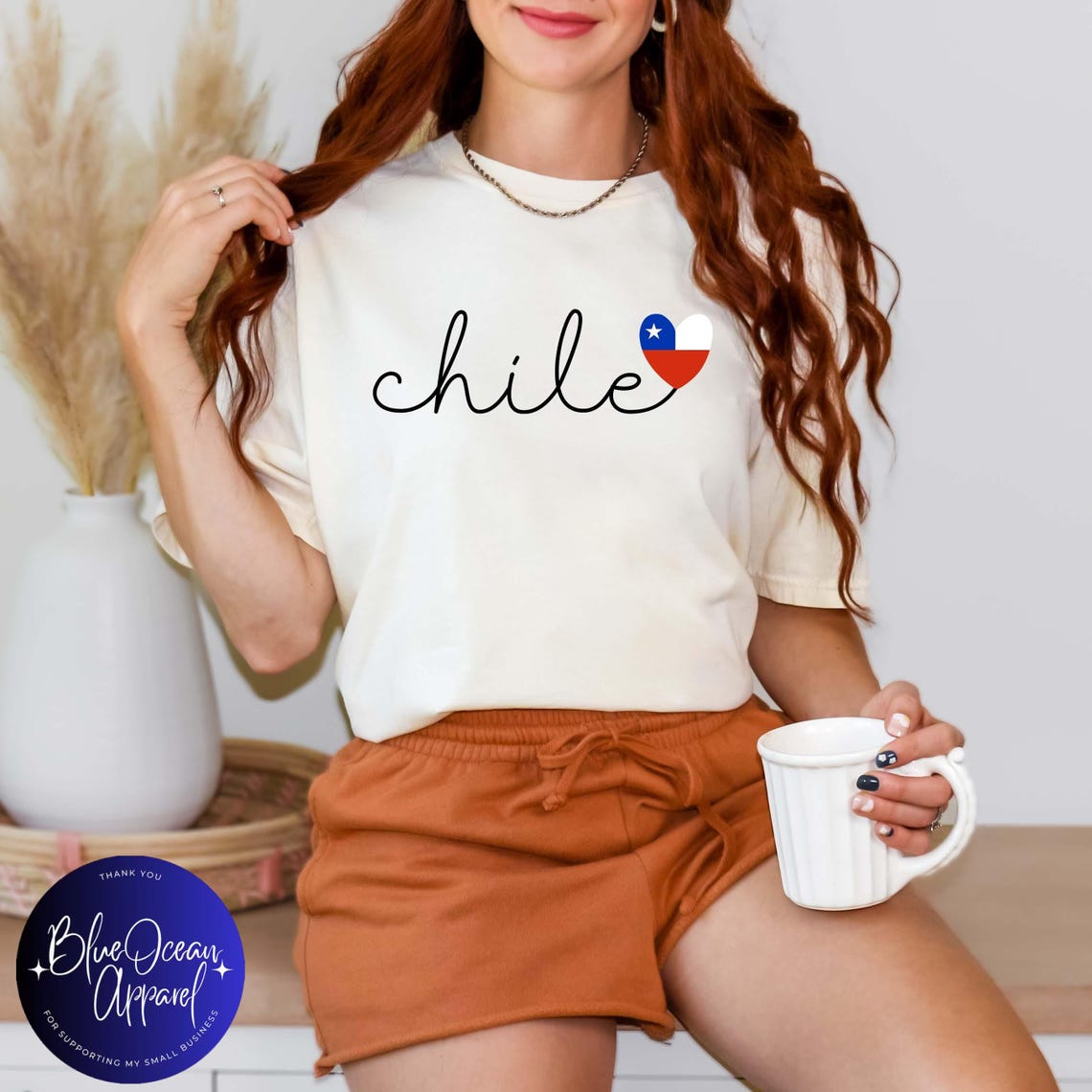 Chile Heart Flag Shirt, Minimalist Chile Tee, Cute Travel Gift, South ...
