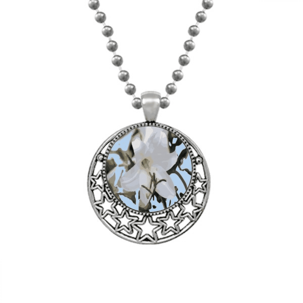 Chile Lily Lilium Art Deco Fashion Necklaces Pendant Retro Moon Stars ...