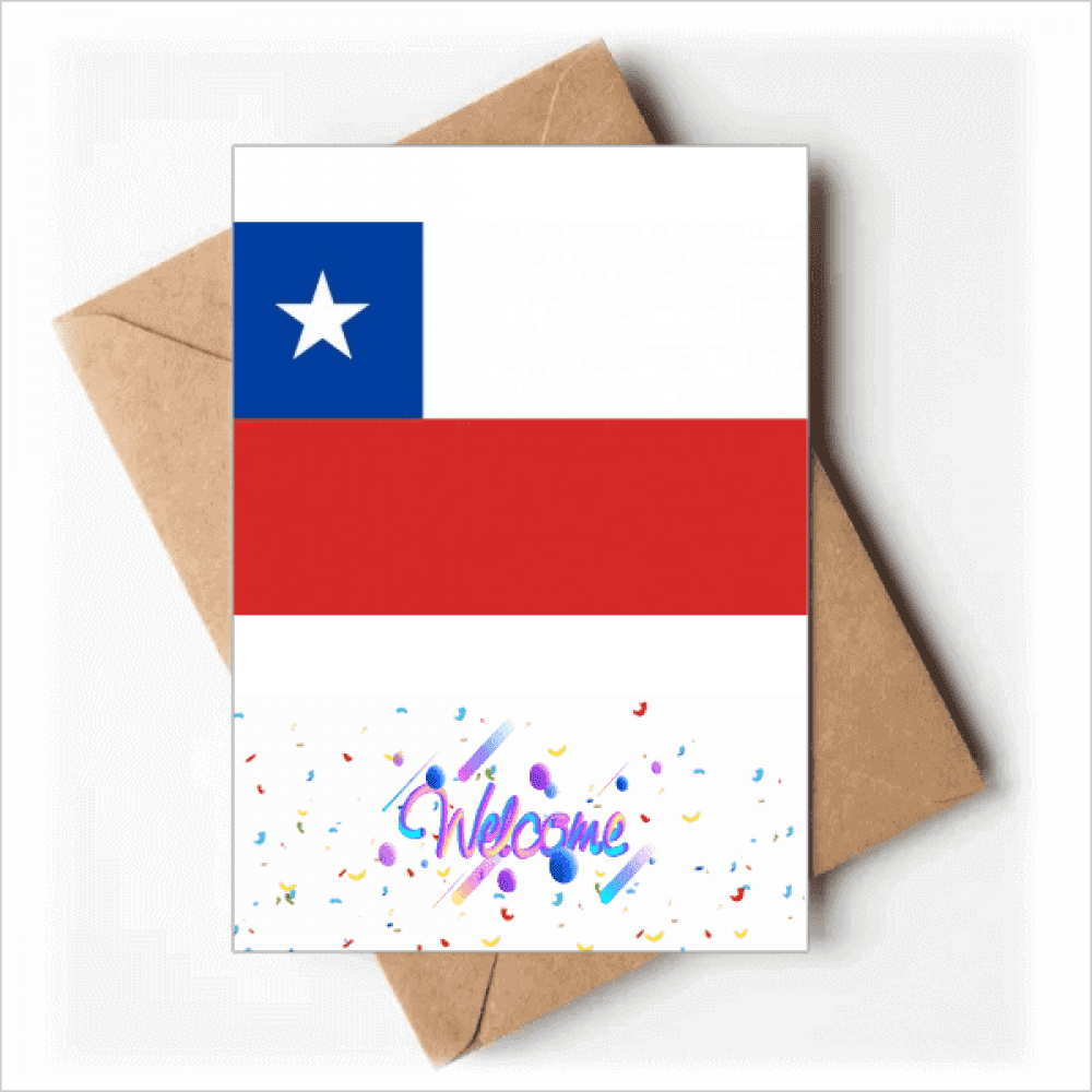 Chile National Flag South America Country Welcome Back Greeting Cards ...