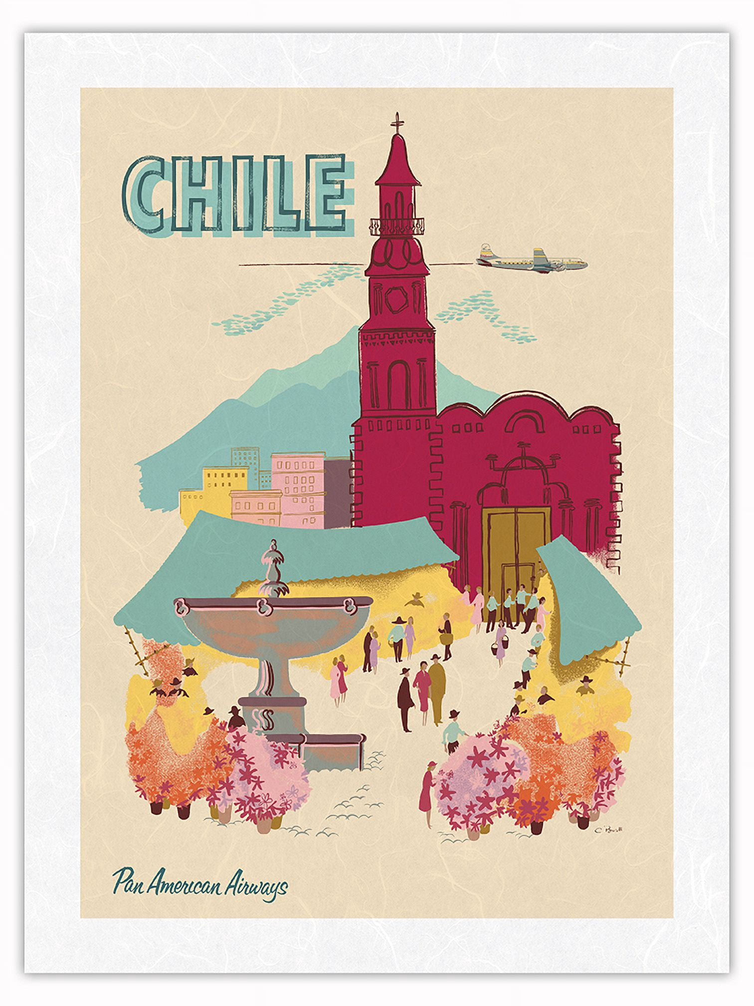 Chile - Plaza de Armas - Santiago - Pan American World Airways ...