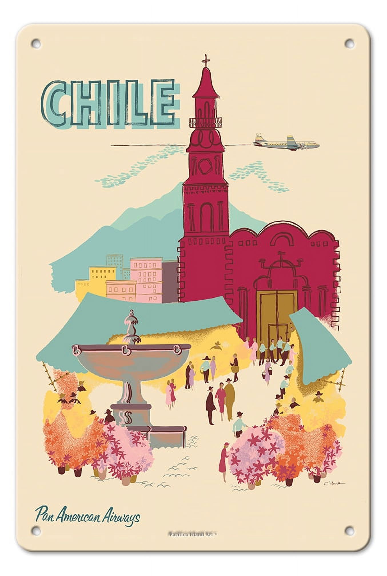 Chile - Plaza de Armas - Santiago - Pan American World Airways ...