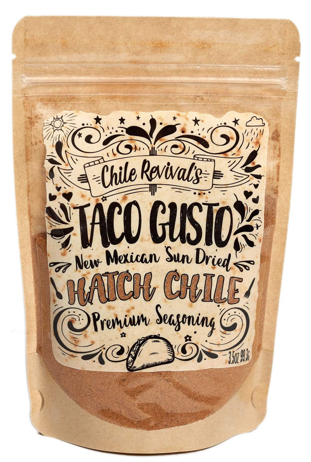 Chile Revival Taco Gusto SSF20 Hatch Chile Premium Seasoning Large Bag ...