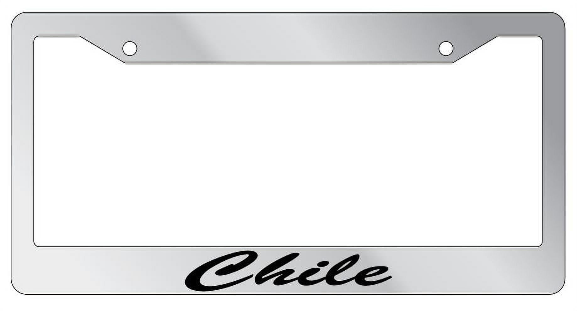 Chile Script Chrome Plastic License Plate Frame EBS - Walmart.com