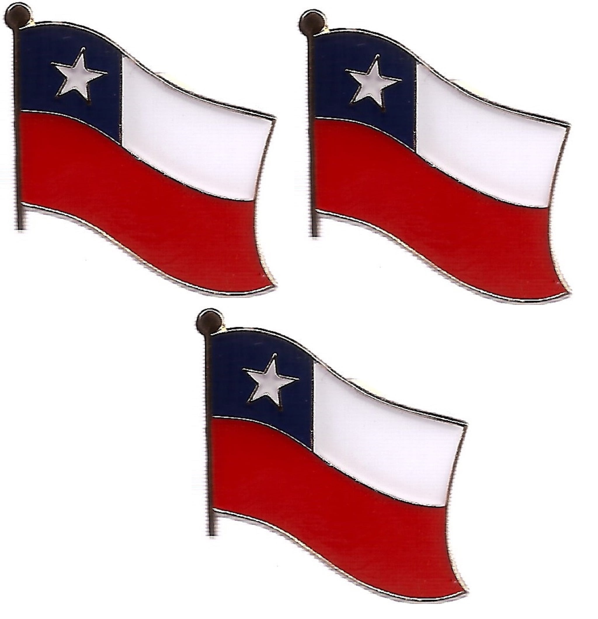 Chile Single Flag Lapel Pins, Pack of 3 - Walmart.com