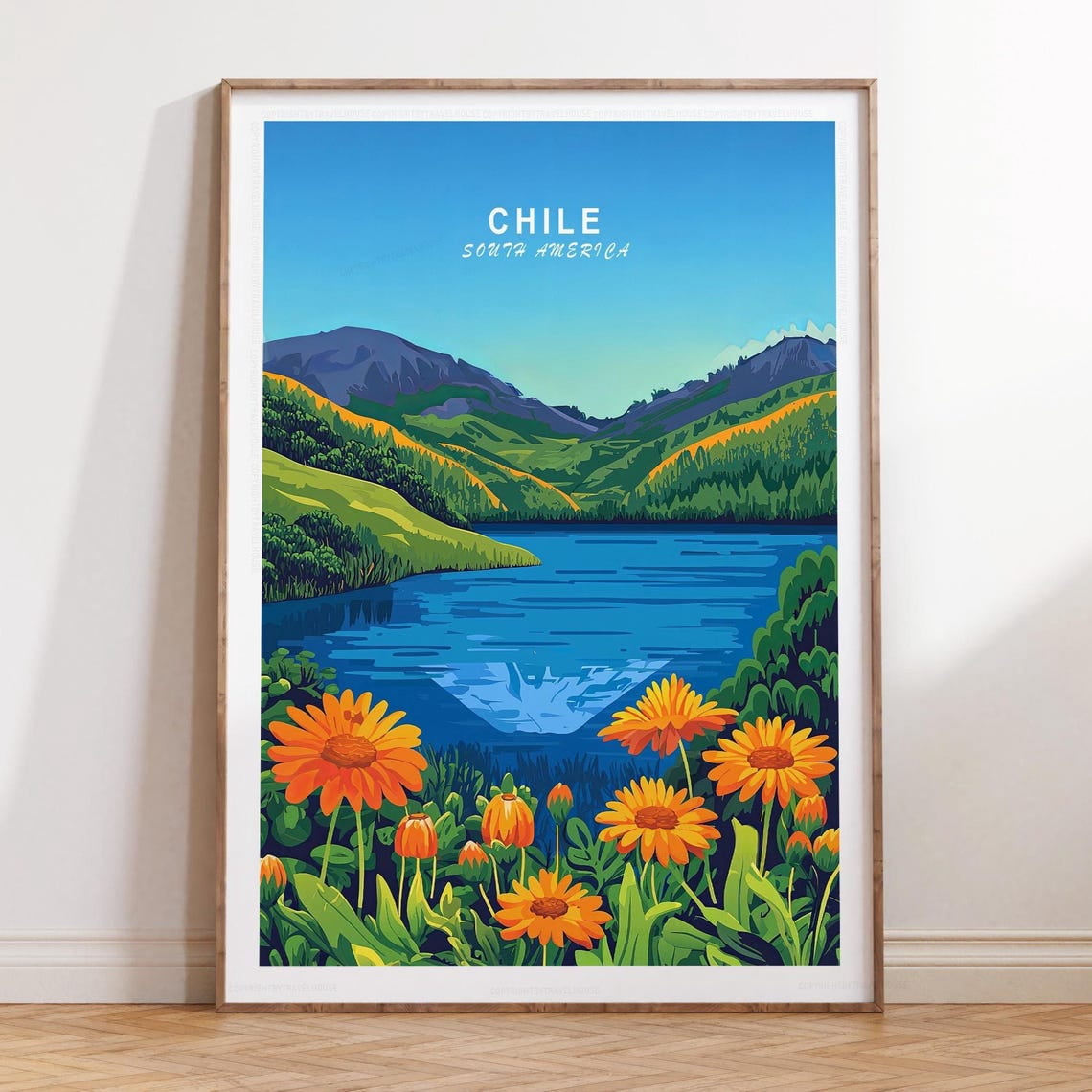 Chile South America Andes Nature Print, Unframed Paper Print Size 16x24 ...