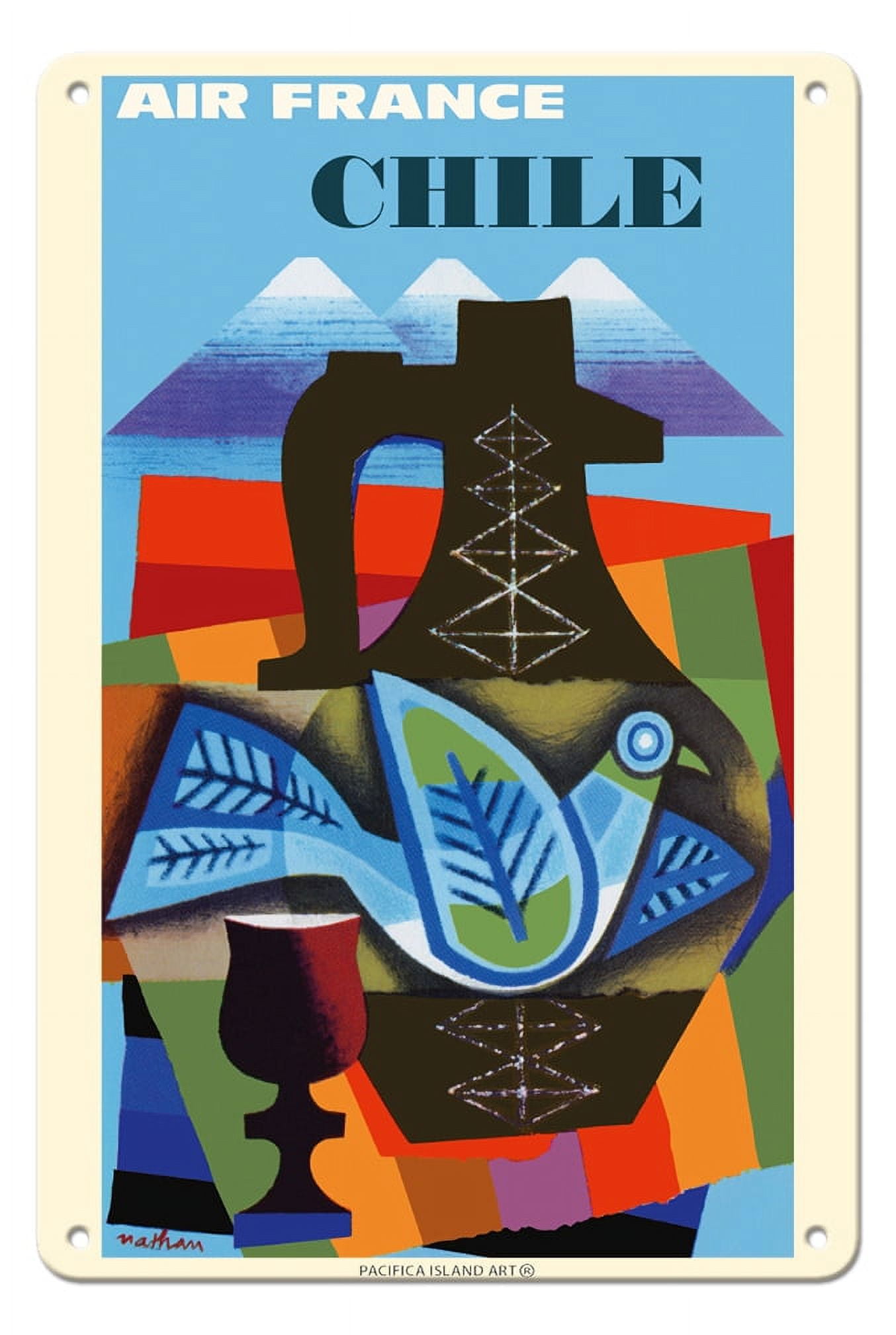 Chile South America - Pomaire Pottery - Pigeon - Vintage Airline Travel ...