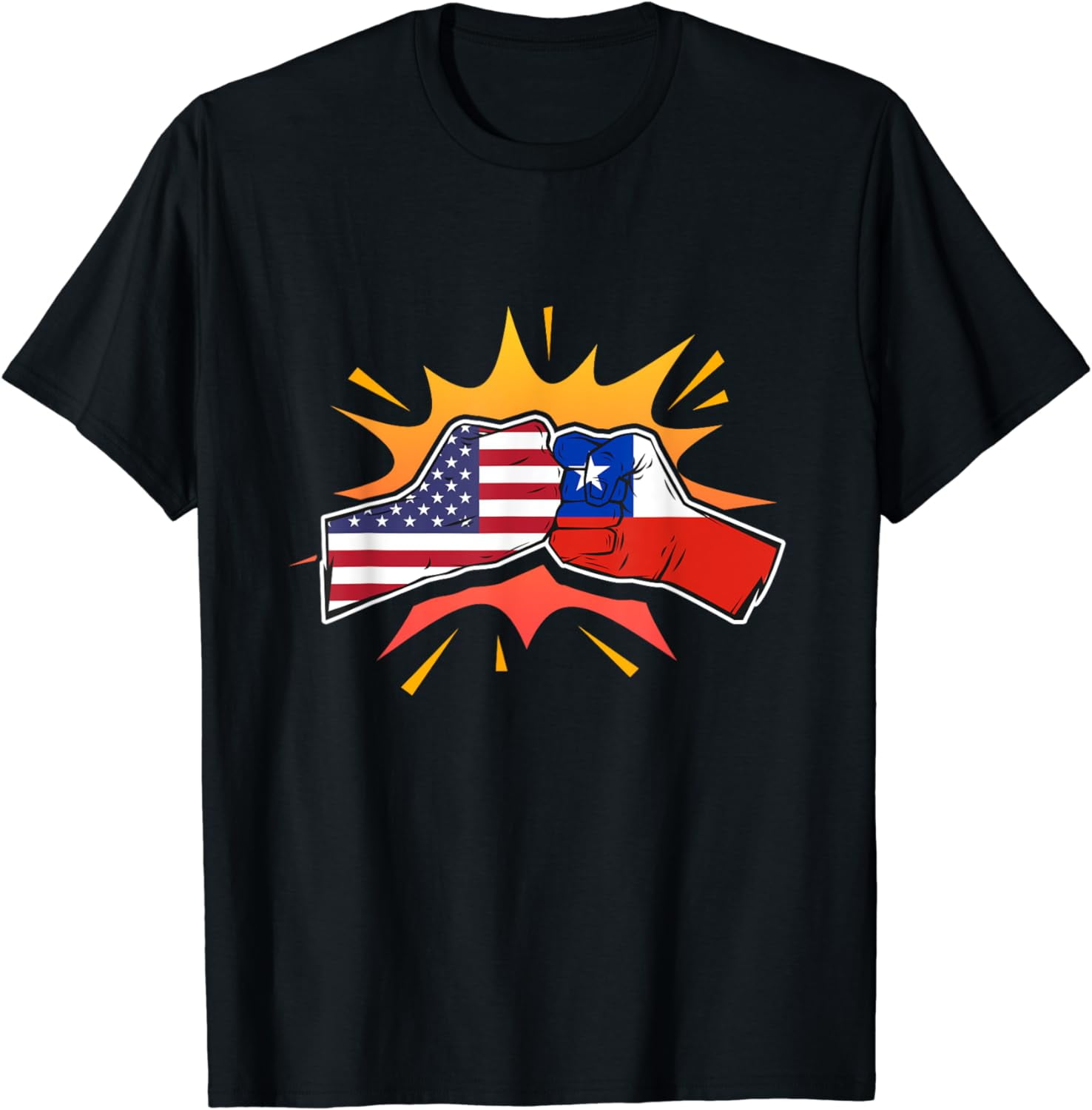 Chile and the USA fist bump greeting T-Shirt - Walmart.com