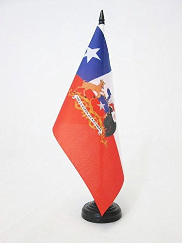 Chile with arms Table Flag 5'' x 8'' plastic stick and base - Walmart.com