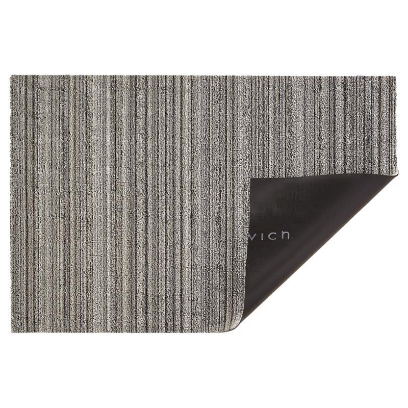 Chilewich 24 in. W X 36 in. L Gray/White Skinny Stripe Polyester/Vinyl ...