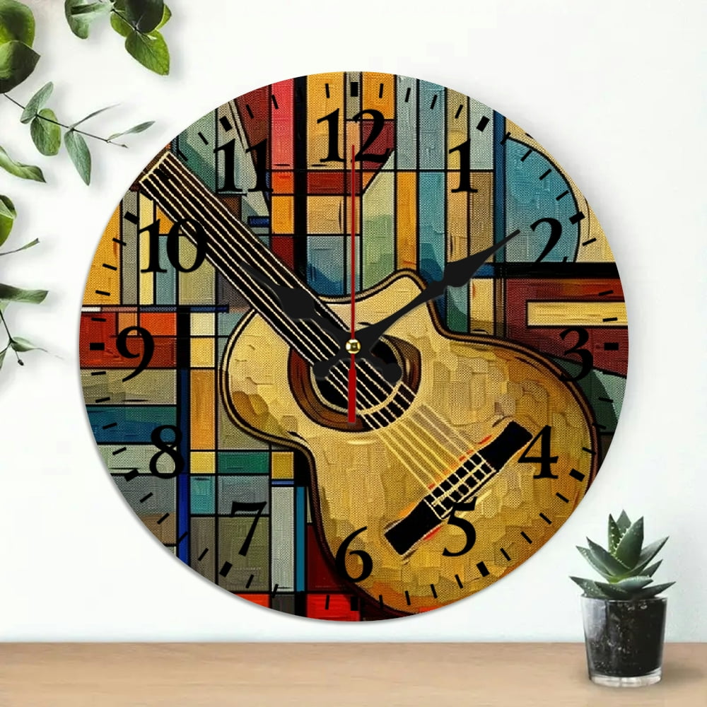 Chilfamy 10-Inch Geometric Background Print Wall Hanging Decor Battery ...