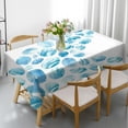 Chilfamy 1pc Blue Pebble Scatter Print Rectangle Dining Tablecloth ...