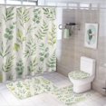 Chilfamy 4PCS Leaf Collection Set Waterproof Shower Curtain Sets with ...