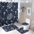 Chilfamy 4PCS Midnight Jellyfish Bloom Waterproof Shower Curtain Sets ...