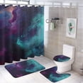 Chilfamy 4PCS Nebula Cosmic Abstract Space Waterproof Shower Curtain ...