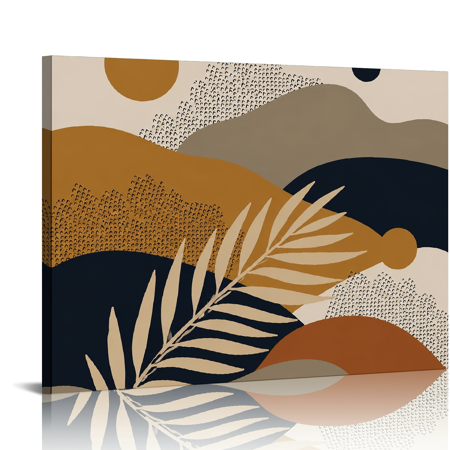 Chilfamy Abstract Landscape Shapes Bathroom Wall Art, Ready to Hang ...