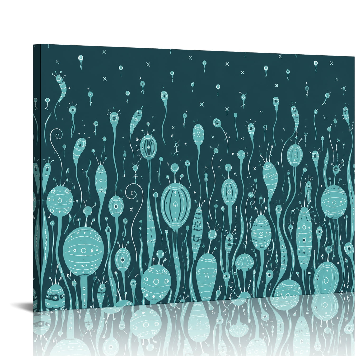 Chilfamy Alien Flora Field Modern Wall Decor, Wall Art Canvas Print ...