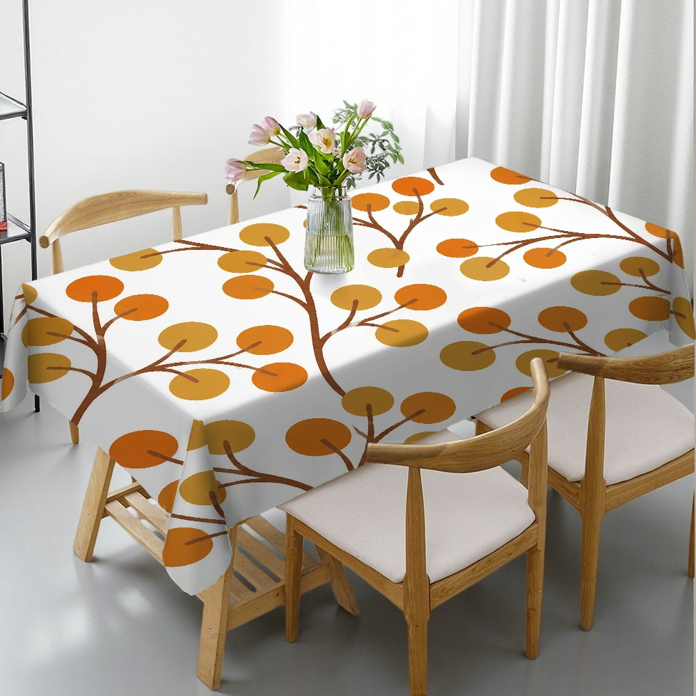 Chilfamy Autumn Berries Branches Pattern Print Rectangle Tablecloth ...