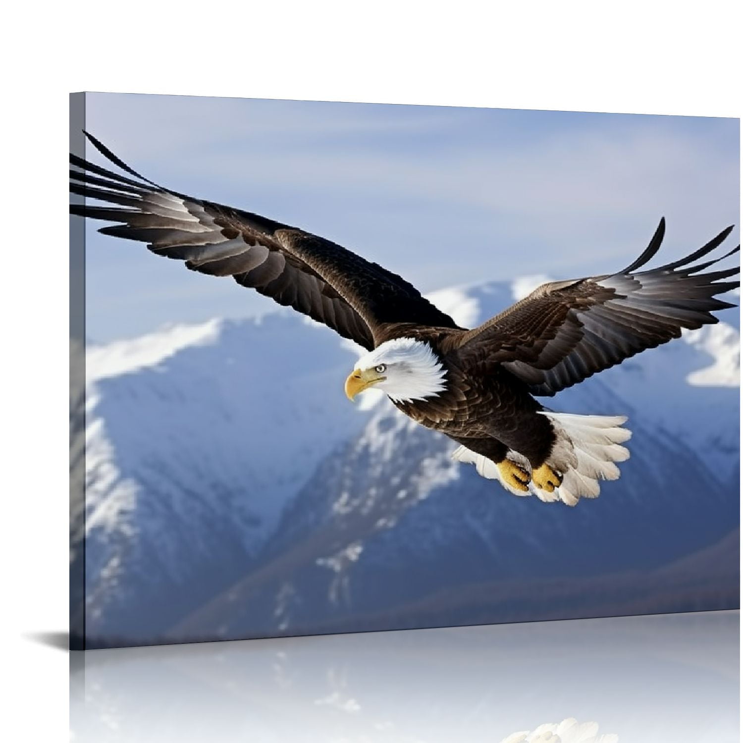 Chilfamy Bald Eagle Poster,Flying Bird Wildlife,Canvas Wall Art For ...