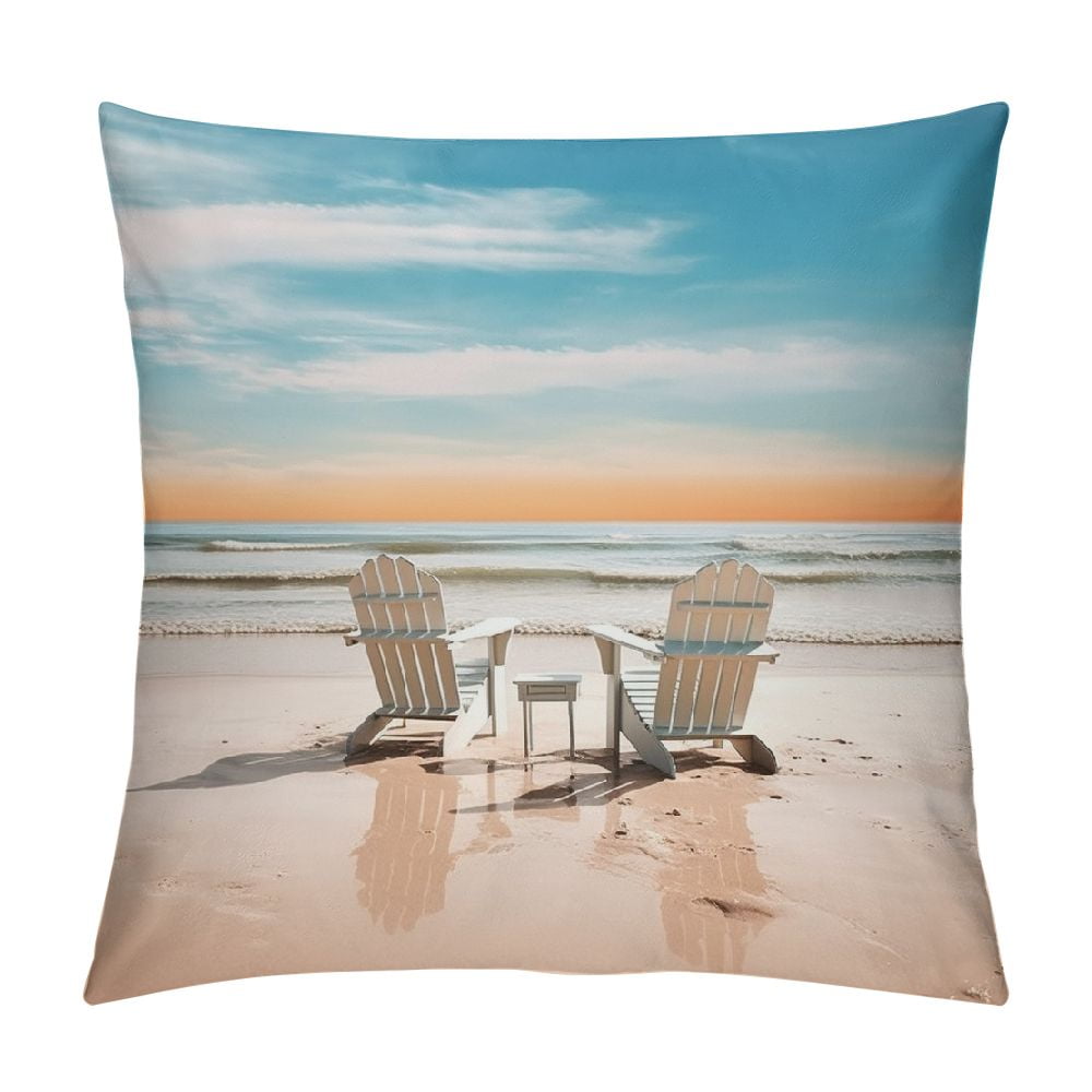 Chilfamy Beach Chairs Ocean Fashion Style Dirt-Resistant Throw Pillow ...