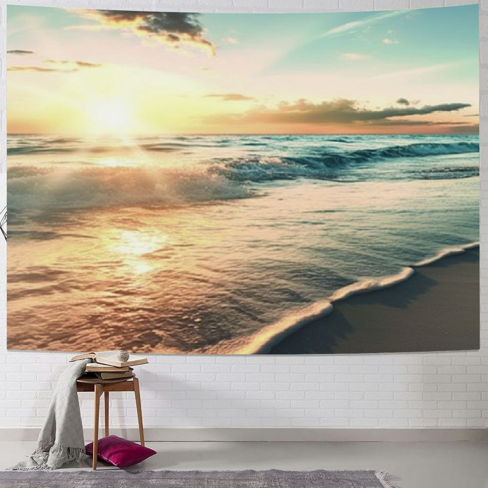 Chilfamy Beach Sunrise Wave Tropical Coastal Ocean Scene Beachy ...