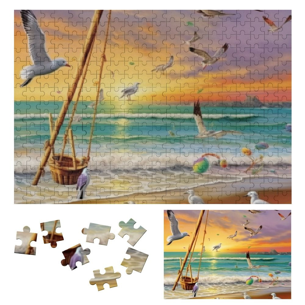 Chilfamy Beach Sunset Puzzles for Adults, Colorful Ocean Summer Hawaii ...