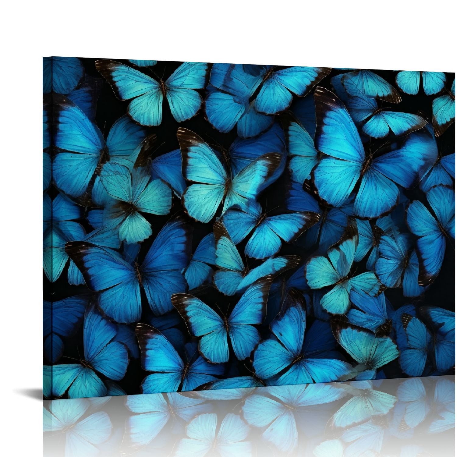 Chilfamy Blue Butterflies Art Modern Canvas Prints Ready To Hang Home ...