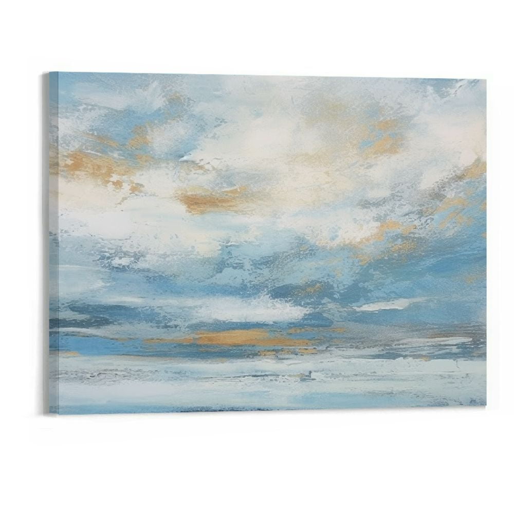 Chilfamy Blue Ocean Canvas Wall Art Picture 20x16in for Home Office ...