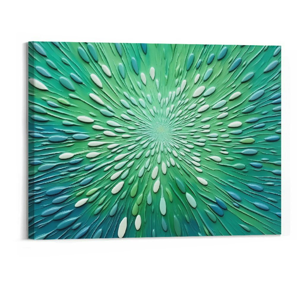 Chilfamy - Blue green gradient Abstract Oil Painting On Canvas Texture ...