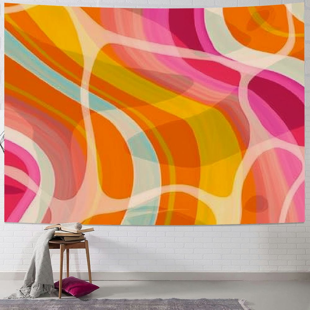 Chilfamy Boho Swirl Tapestry for Teen Girls Bedroom Aesthetic, Vintage ...