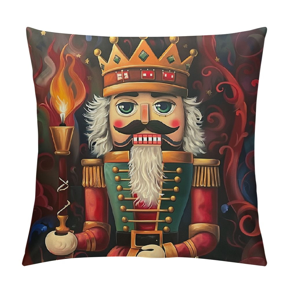 Chilfamy Car Couch Bedroom Short Plush Pillow Covers Nutcracker Soldier ...