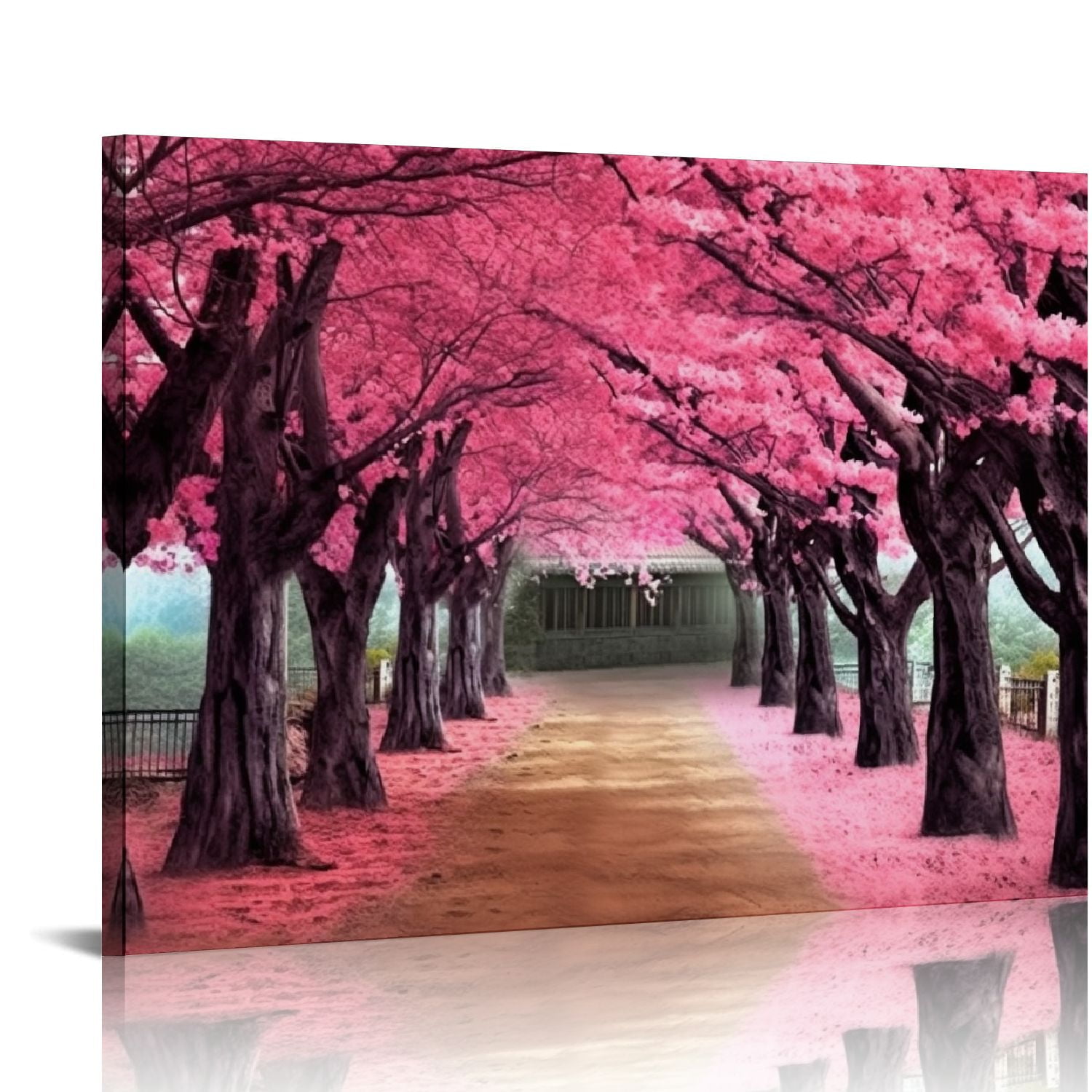Chilfamy Cherry Blossom Wall Art Canvas Pink Blossom Picture Prints ...