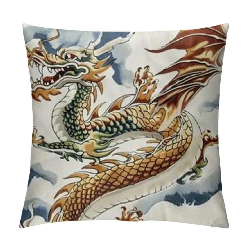 Chilfamy Chinoiserie Dragon Pillow Covers,Chinoiserie Pillow Covers ...