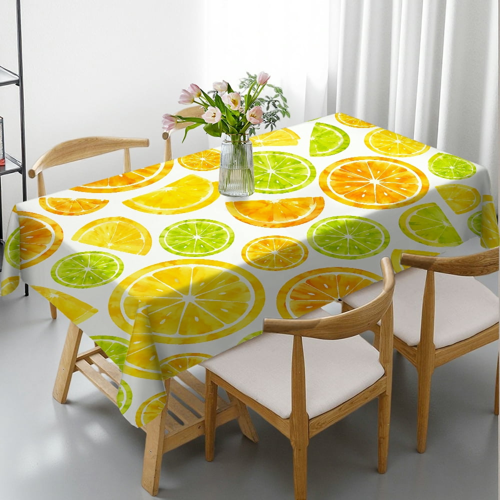 Chilfamy Citrus Slices Pattern Watercolor Print Rectangle Dining ...