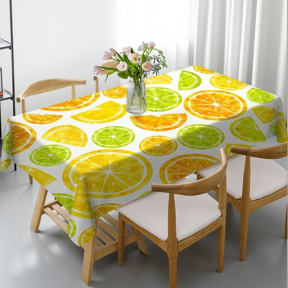 Chilfamy Citrus Slices Pattern Watercolor Print Rectangle Dining ...