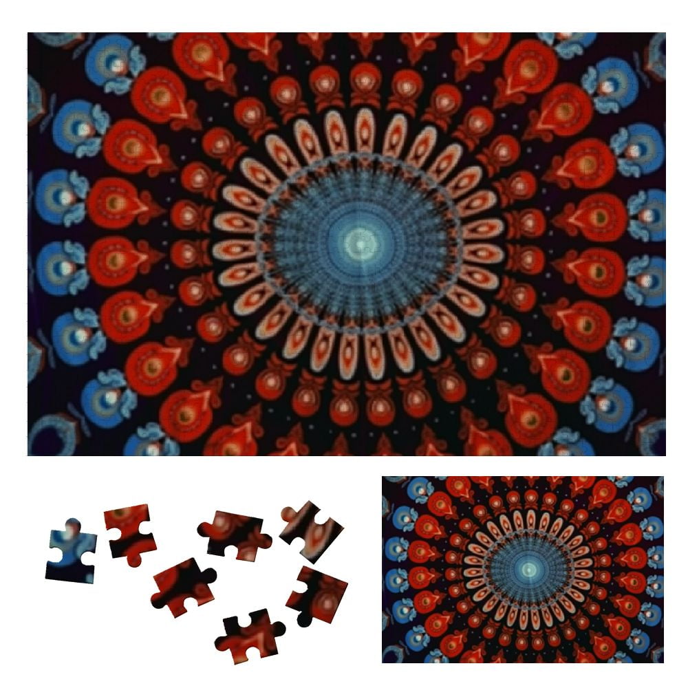 Chilfamy Colorful Abstract Wooden Unique Shapes Jigsaw Puzzle ...